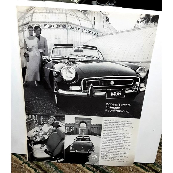 MGB | Other | 972 Austin Mg Mgb Car Vintage Print Ad 7s | Poshmark